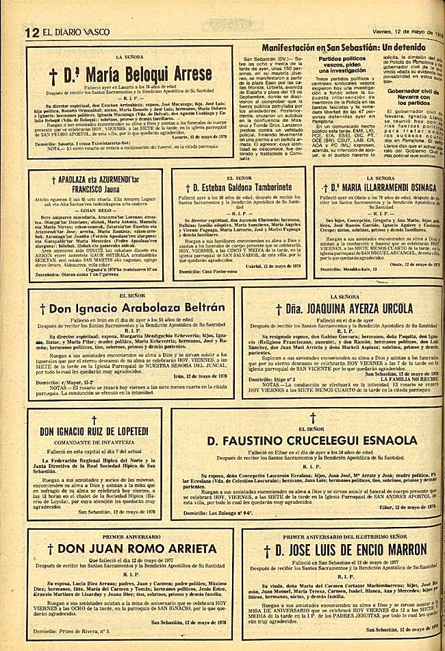 Así han cambiado las esquelas | El Diario Vasco